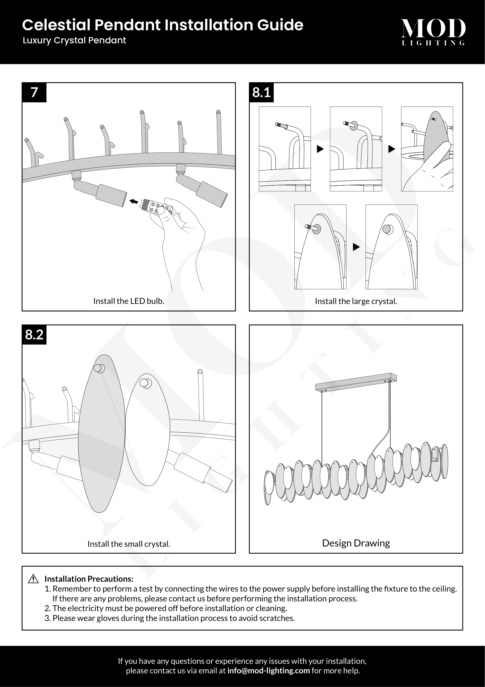 Celestial Pendant Installation Guide
